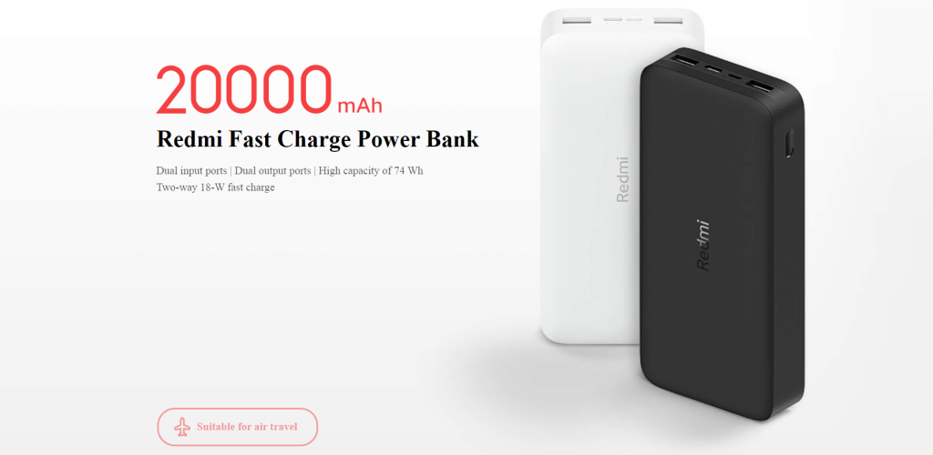 Redmi Power Bank 20000mAh 18W Fast Charge – Exclusive Mobile